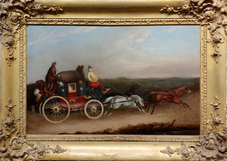 Georgian Horse Drawn Royal Mail Coach-18th Century Oil Painting - Etsy
