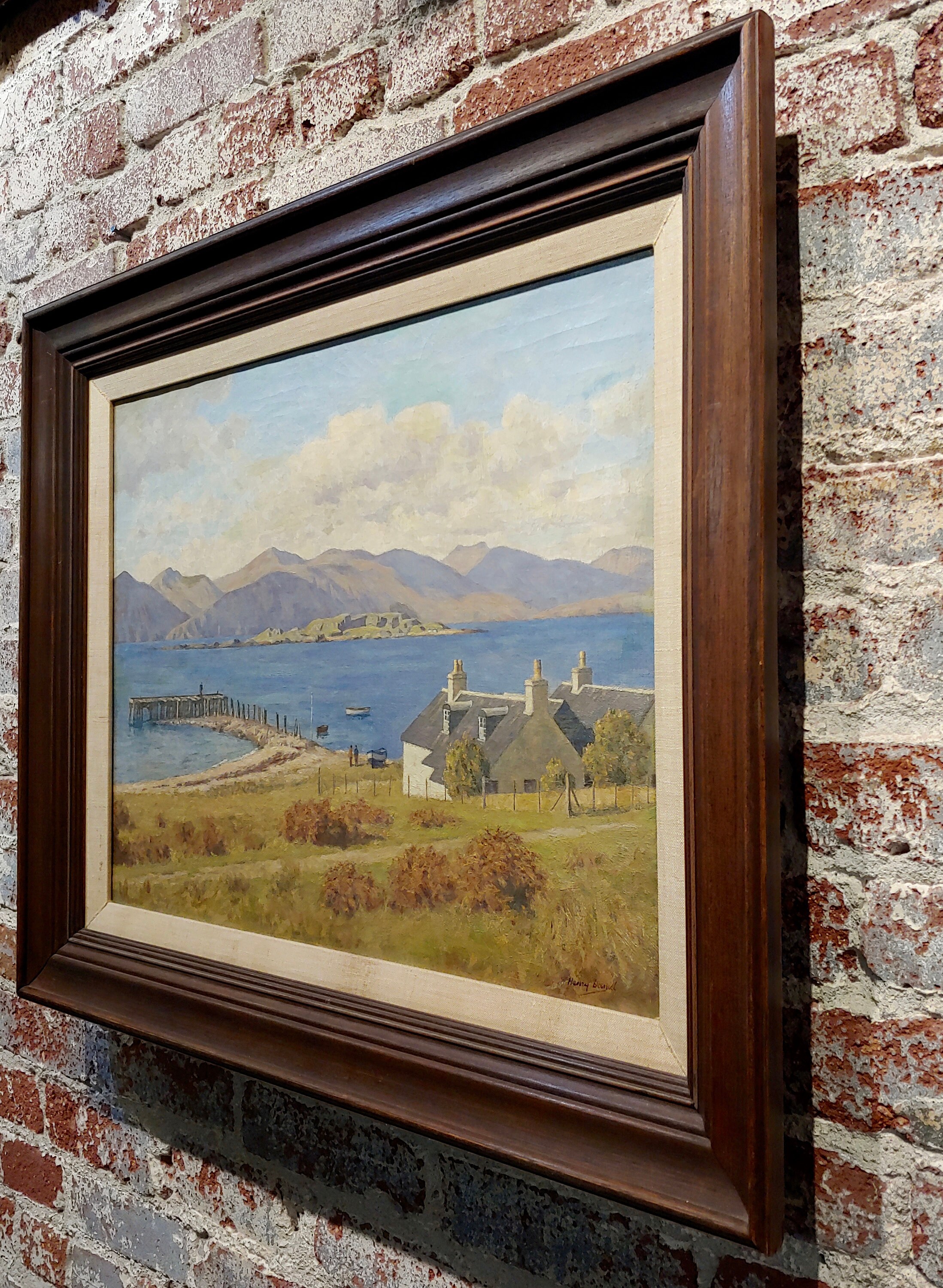 Henry Daniel - the House on the Lake - 1930s Impressionist Oil Painting ...