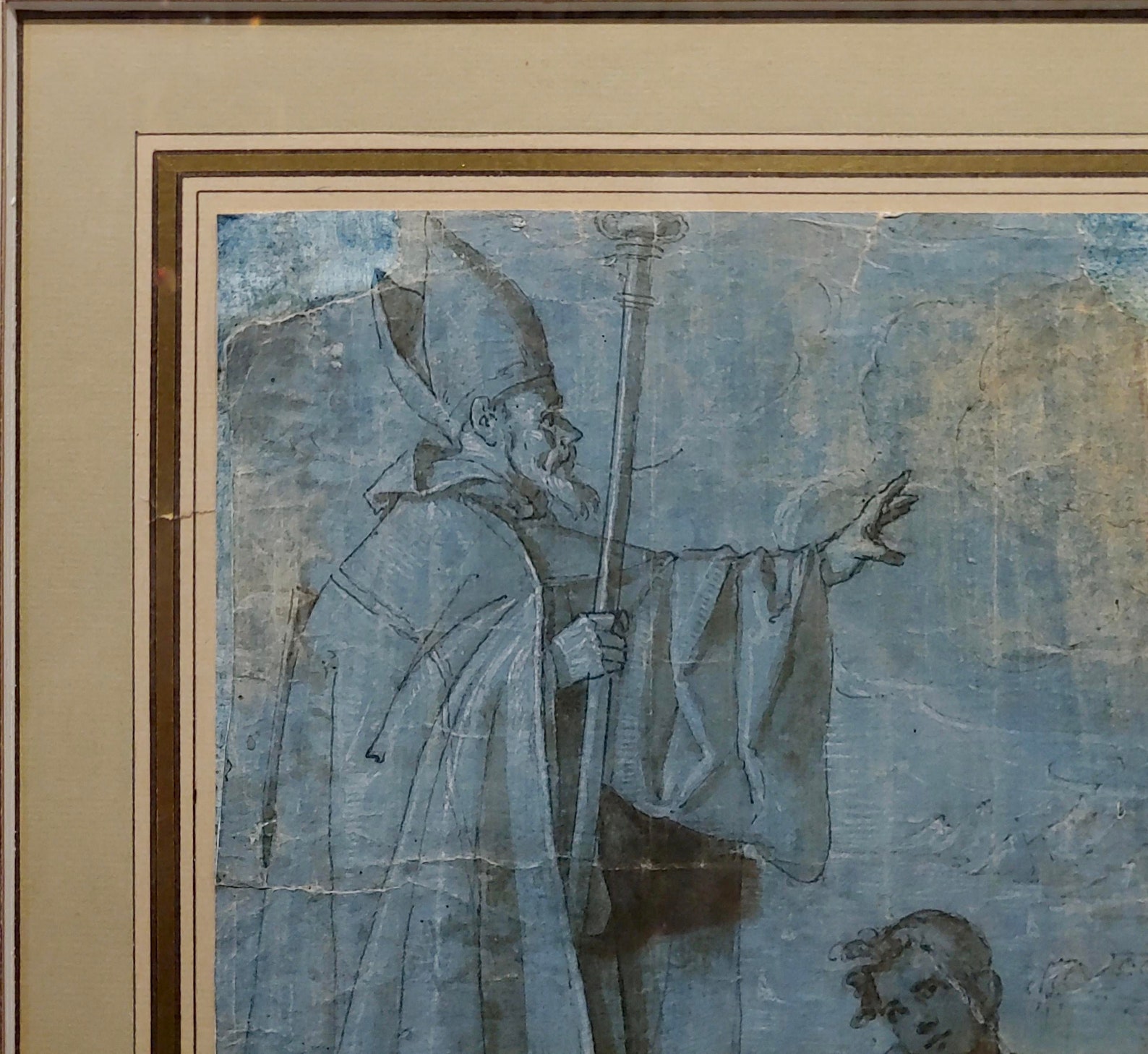 16th Century Dutch Old Master Drawing -bishop Blessing Cripple ...
