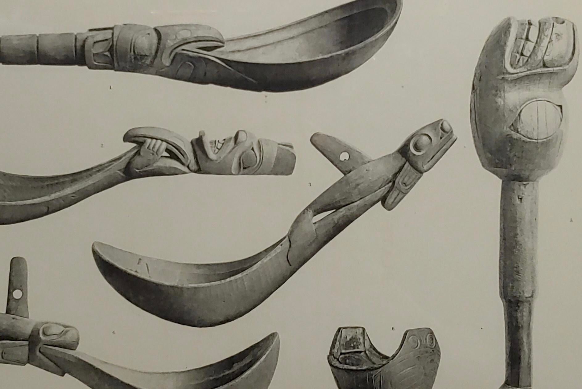 19th Century Engraving of Inuit Antique Carved Tools - Etsy