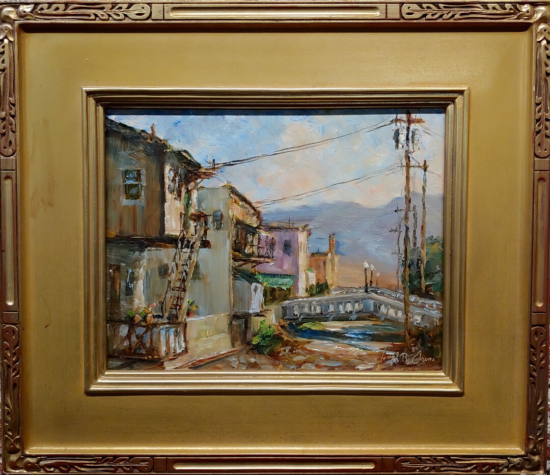 Joseph Areno -view of Miami Canal in Arizona - Oil Painting - Etsy