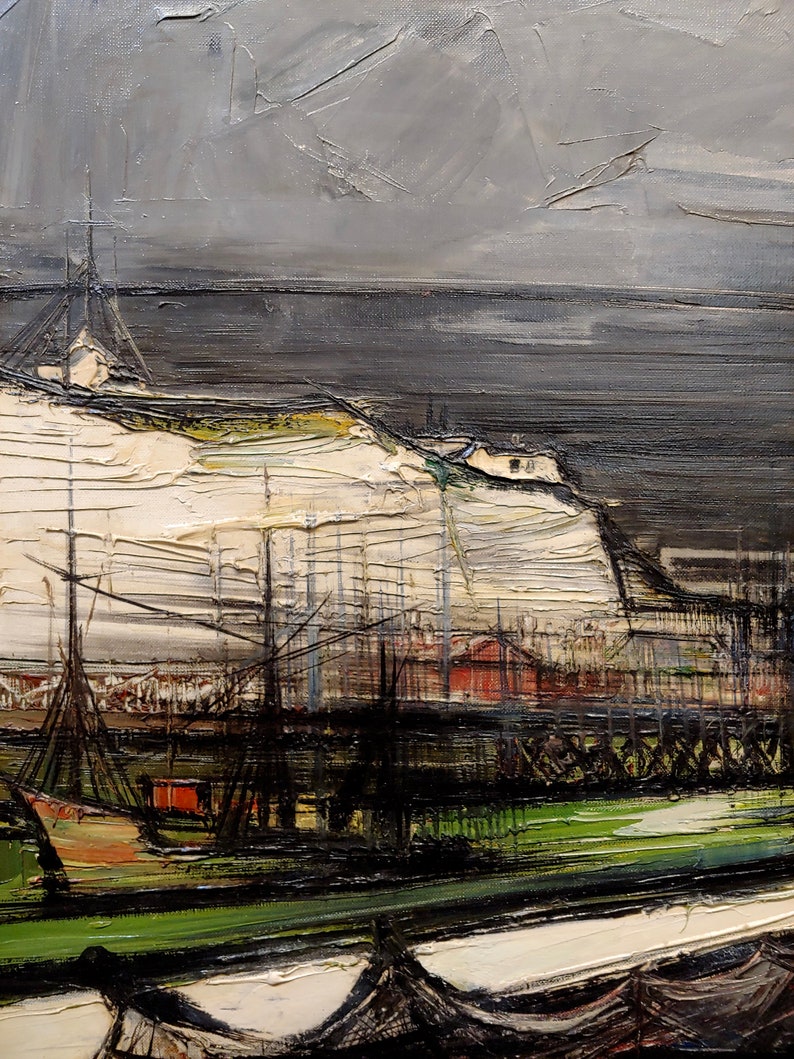 Regis De Bouvier De Cachard -surreal Port of Dieppe in Normandy- Oil ...