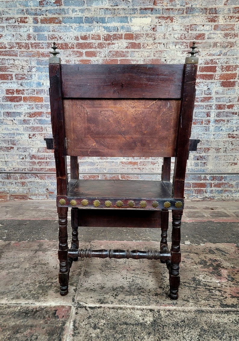 18th Century Spanish Baroque Carved Walnut Armchair - Etsy