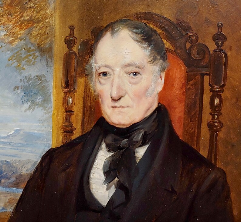 19th Century Husband & Wife Pair of English Portraits oil Painting - Etsy