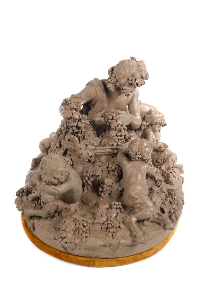 Bacchus Satyrs W/grapes & Wine-19th C. Terracotta Sculpture - Etsy