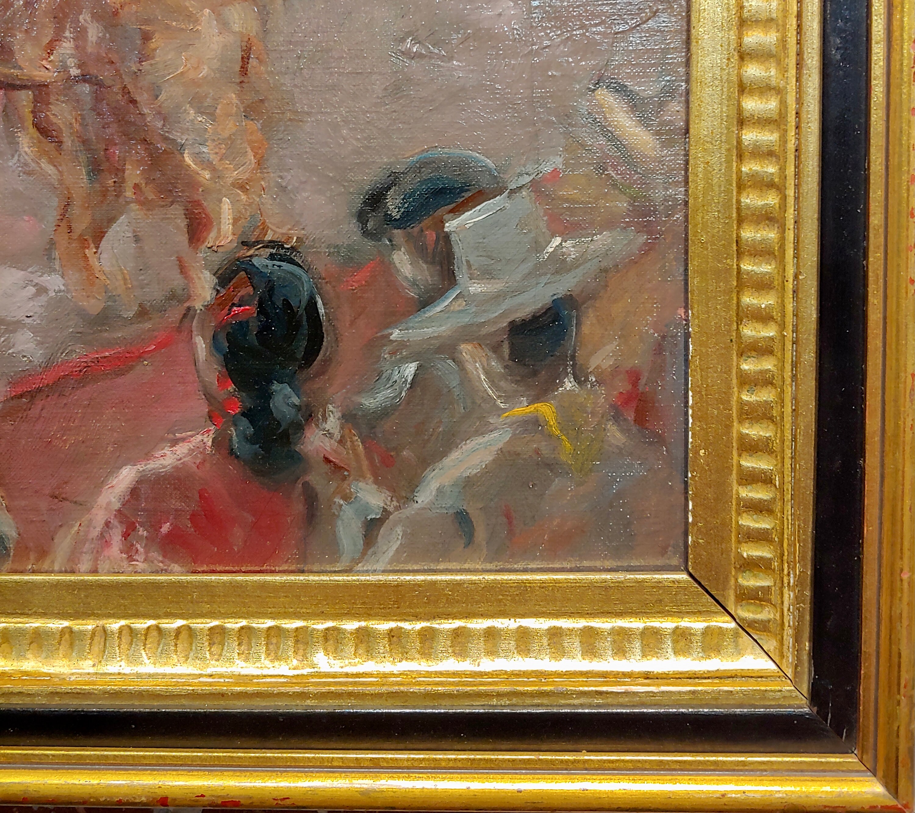 Alfonso Benavides-bullfighter in Action-1930s Spanish Impressionist Oil ...