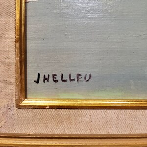 Jean Helleu -under a Blanket of Snow by the River-1950s French Oil ...