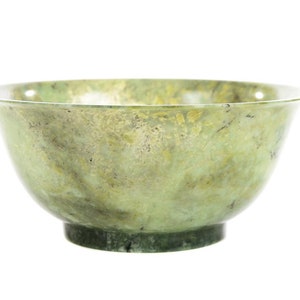 Chinese Vintage Spinach Jade Bowl - Etsy