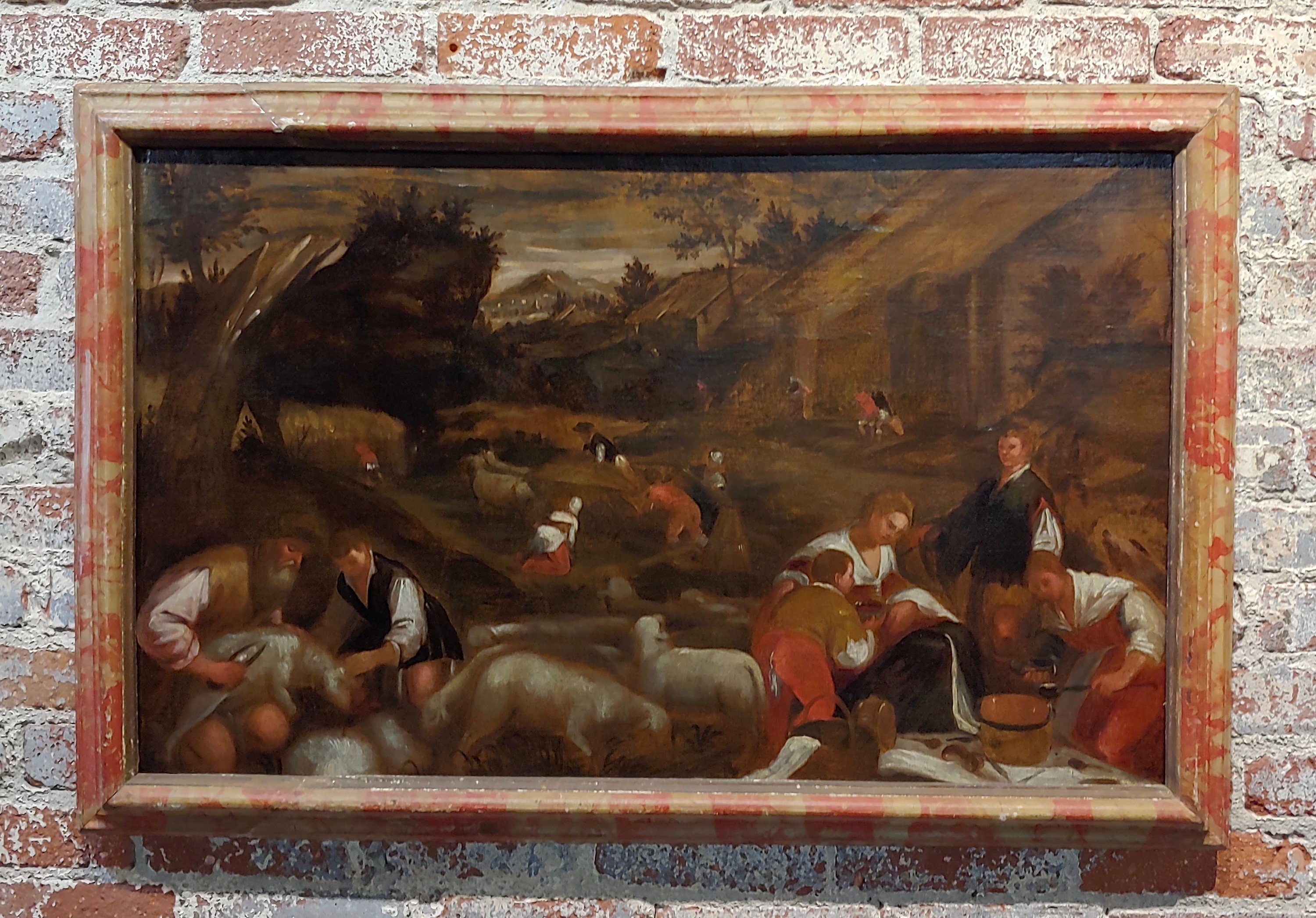 17th Century Italian Old Master -sheep Shearing -oil Painting - Etsy