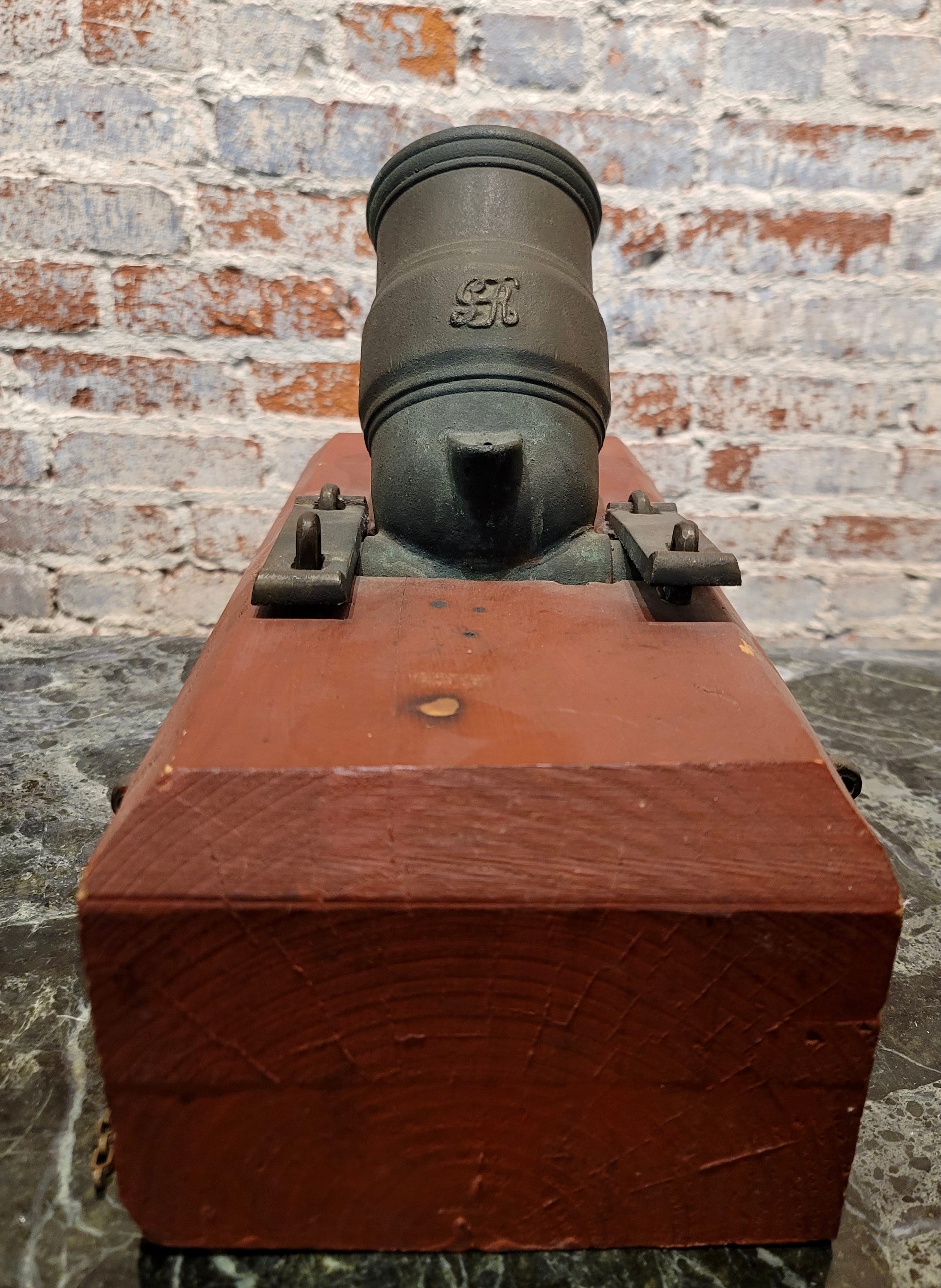British Metal Mortar Cannon on Wooden Base - Etsy