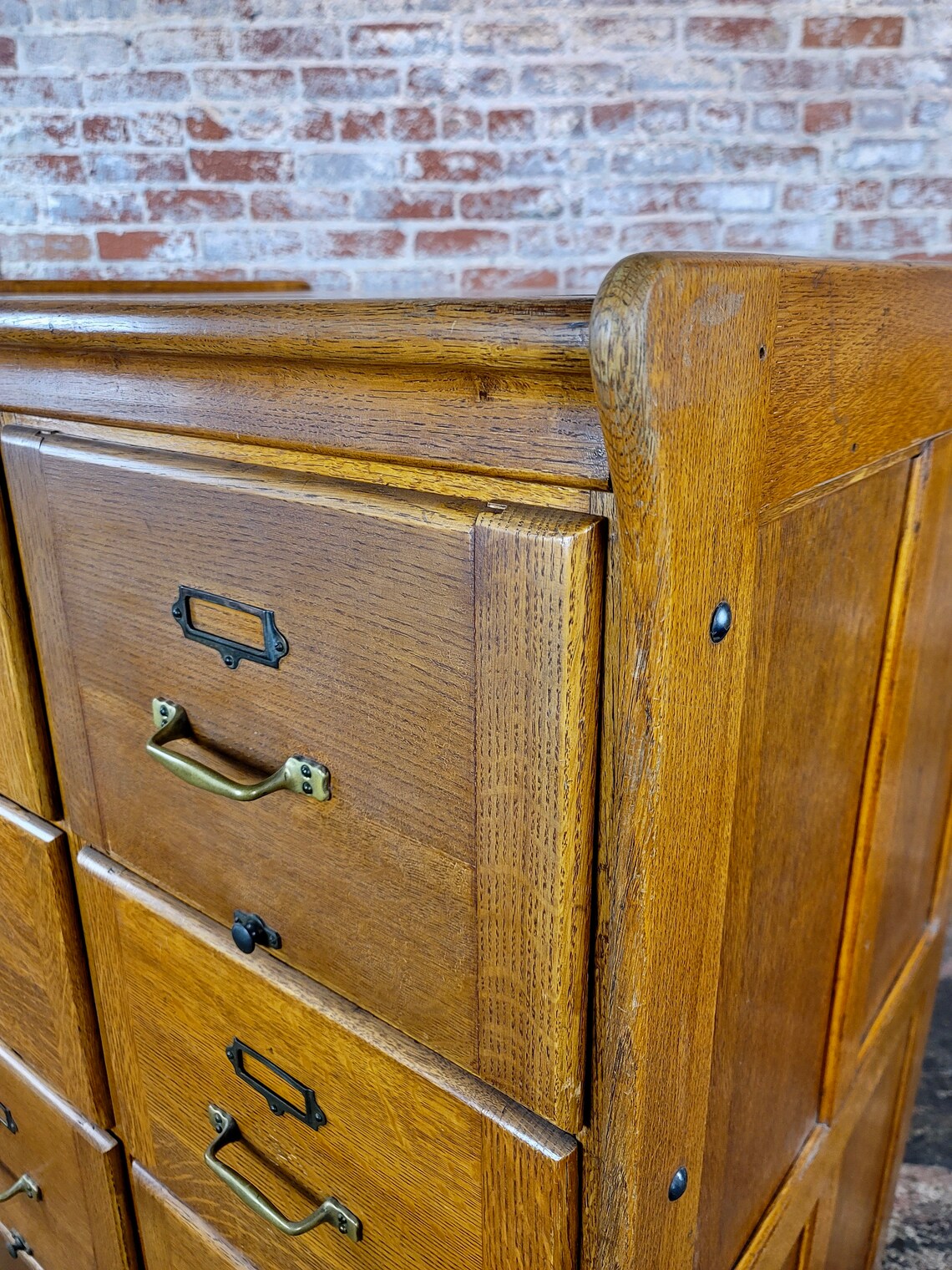 1920s Antique Oak 8 Drawers Double Library File Cabinet - Etsy