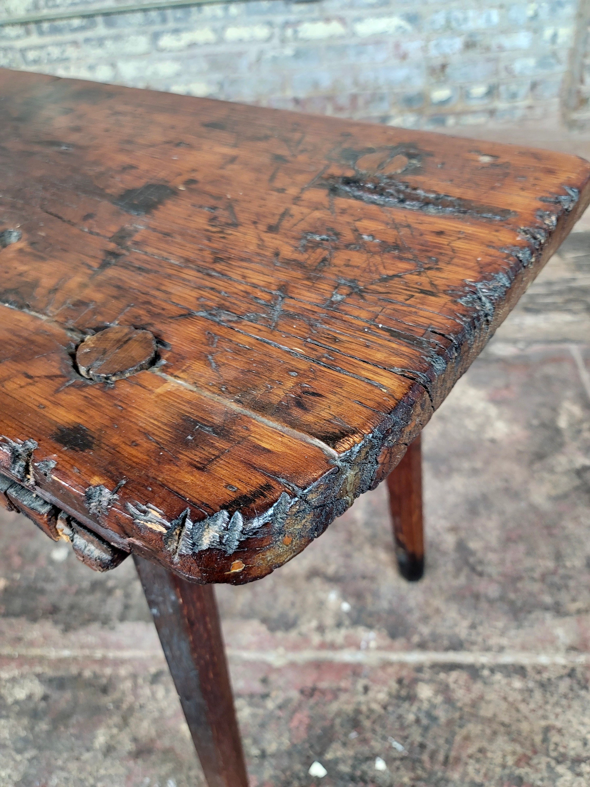 18th Century Primitive Farm Table Stand - Etsy