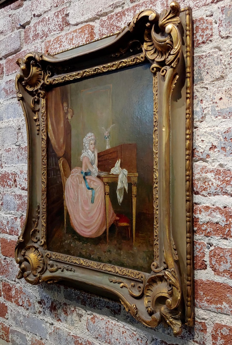 19th Century French Mistress Writing a Love Letter -oil Painting - Etsy