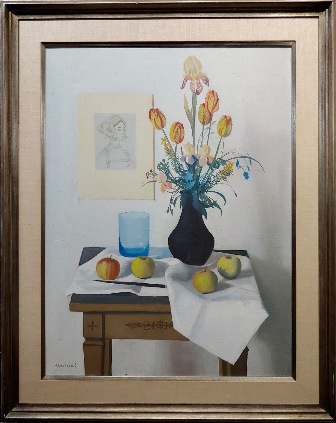 Istvan Macsai -still Life of Fruits & Flowers-oil Painting - Etsy