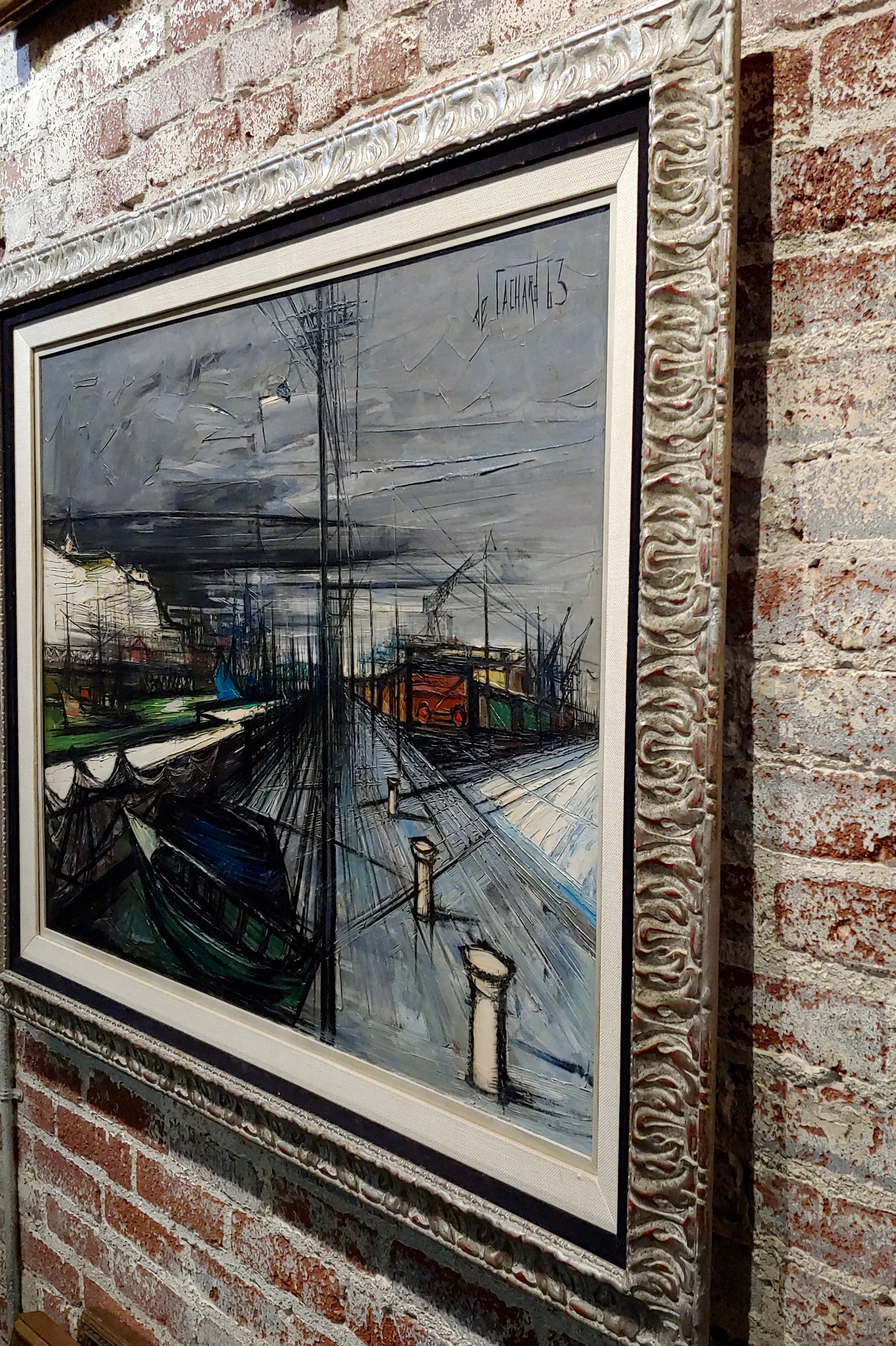 Regis De Bouvier De Cachard surreal Port of Dieppe in Normandy Oil ...