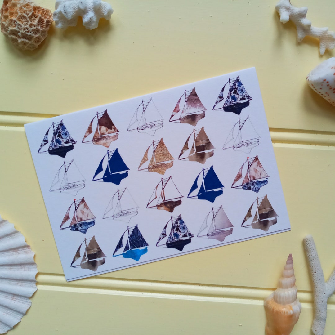Sailing Boat Greetings Card - Etsy
