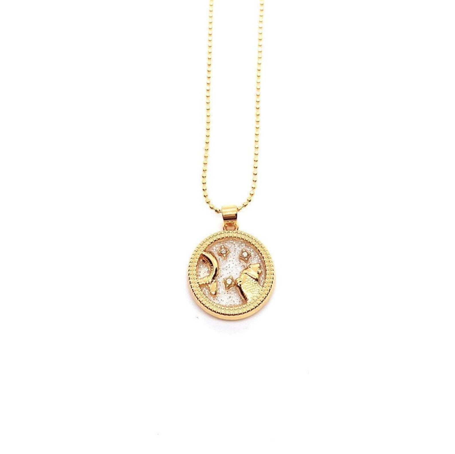 Pisces Necklace PİSCES Zodiac Astrology Jewelry Gold Silver - Etsy