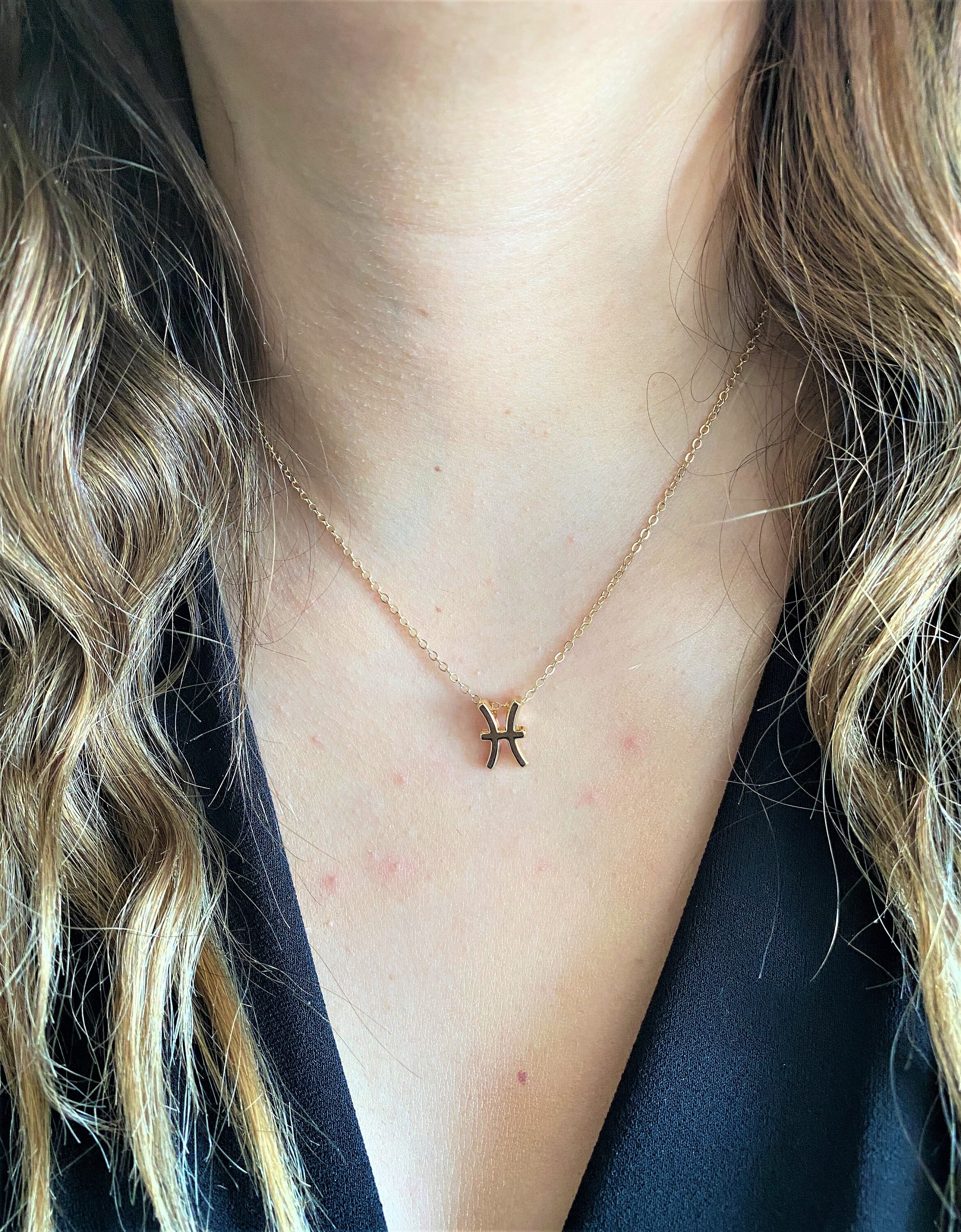 Pisces Necklace PİSCES Zodiac Astrology Jewelry Gold Silver - Etsy Canada