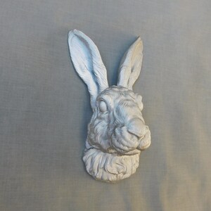 Rabbit Head Wall Art | 3D Bunny Head Decor, Finished in Gold, Silver or ...