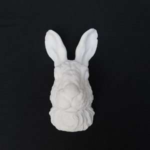 Larger Rabbit Head Wall Art | 3D Bunny Head Decor - Etsy