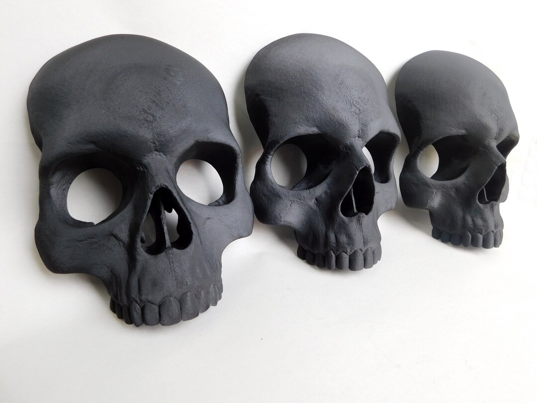 Skull Wall Art, Full Size Set of 3, Wall Hanging Skulls Without Jaws ...
