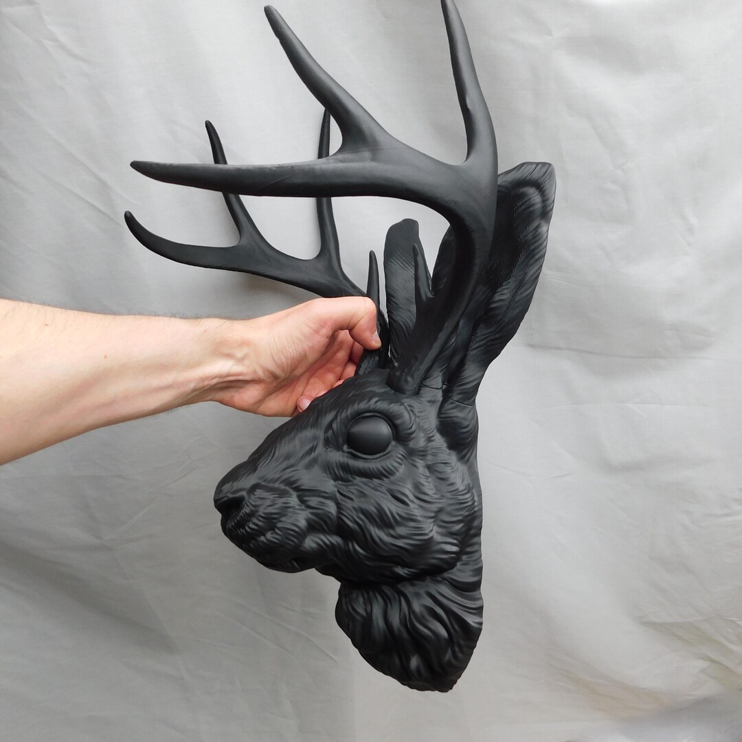 Jackalope Head Wall Art Extra Large | 3D Printed Self-assembly ...