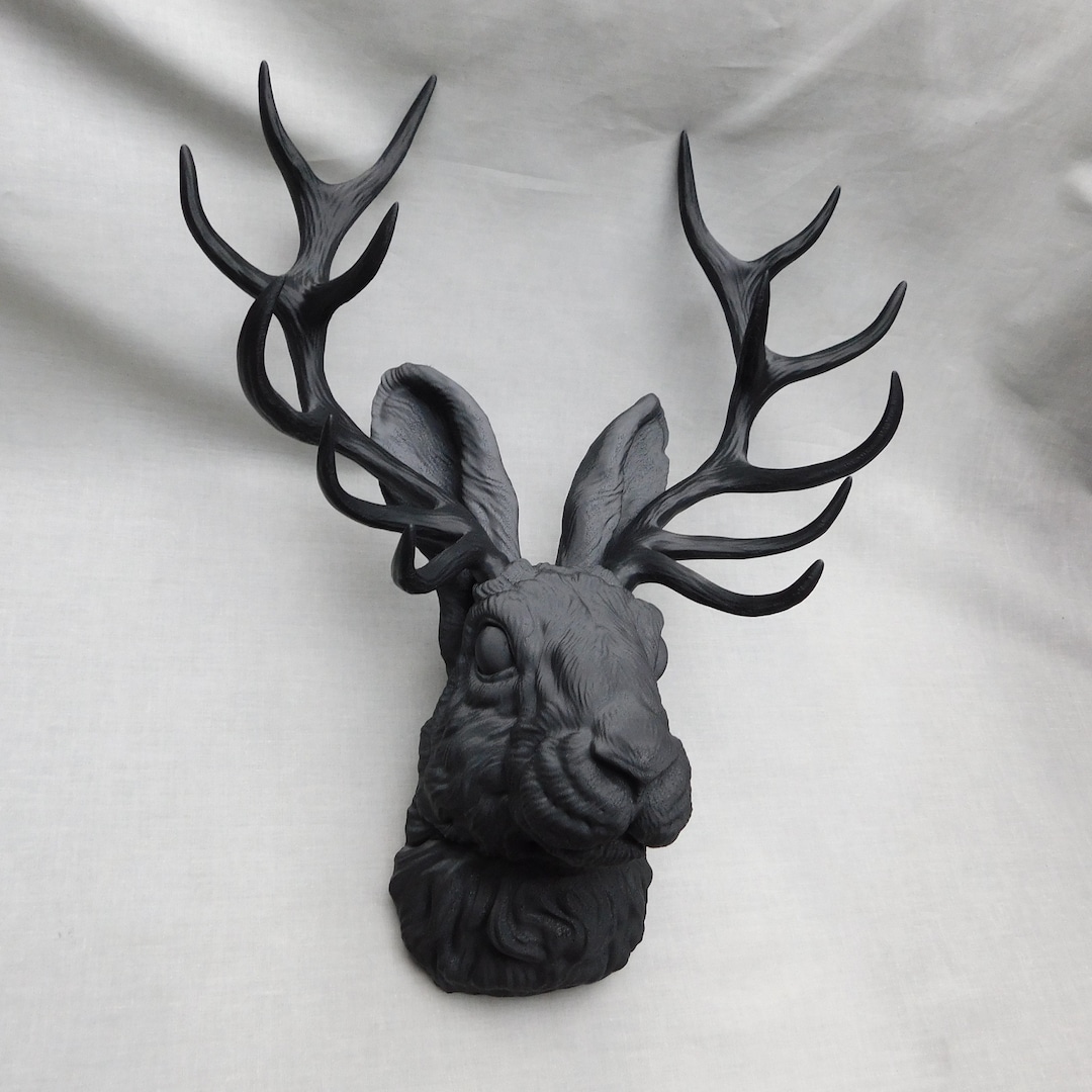 Jackalope Head Wall Art Larger Version, 15 Inches Tall, 3D Printed ...