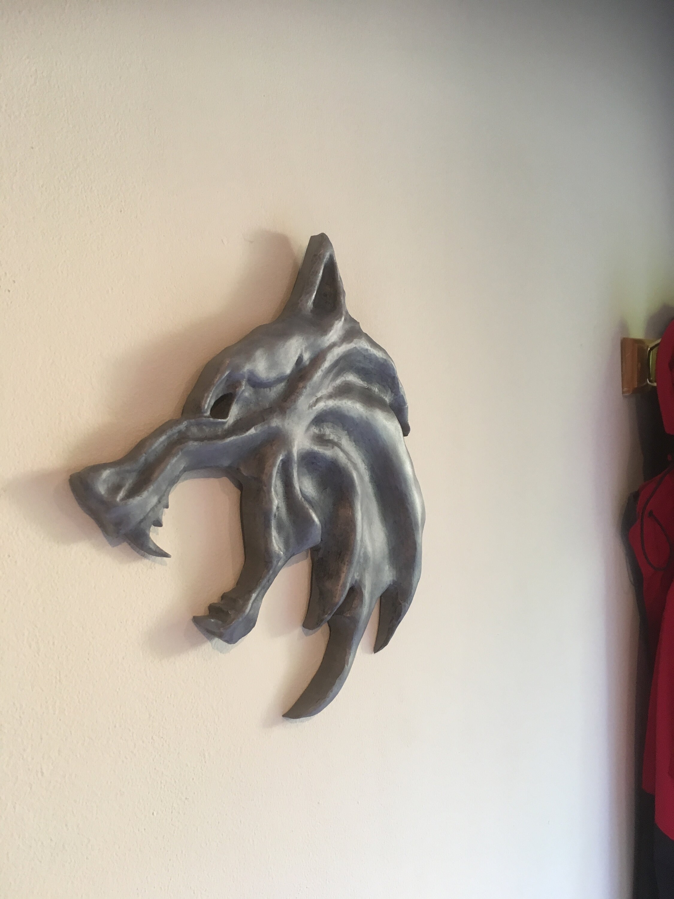 The Witcher Wall Art Large Wolf Head Cold Cast Metal | Etsy