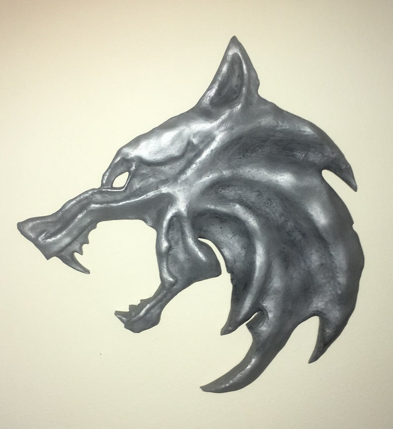 The Witcher Wall Art Large Wolf Head Cold Cast Metal | Etsy