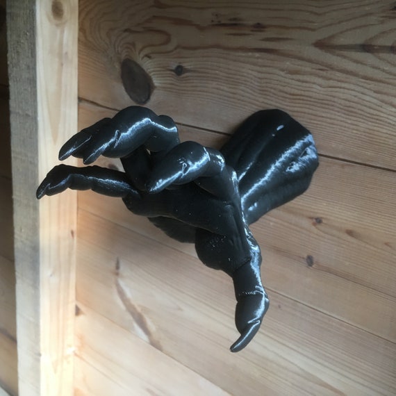 Wall Mounted Hand Devil Hand Designs Reaching From Wall | Etsy