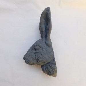 Rabbit Head Wall Art | Bunny Head Wall Mount Finished in Brown or Grey ...