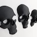 Full Size Human Skull Decor, Set of 3, Wall Mounted Gothic Home Décor ...