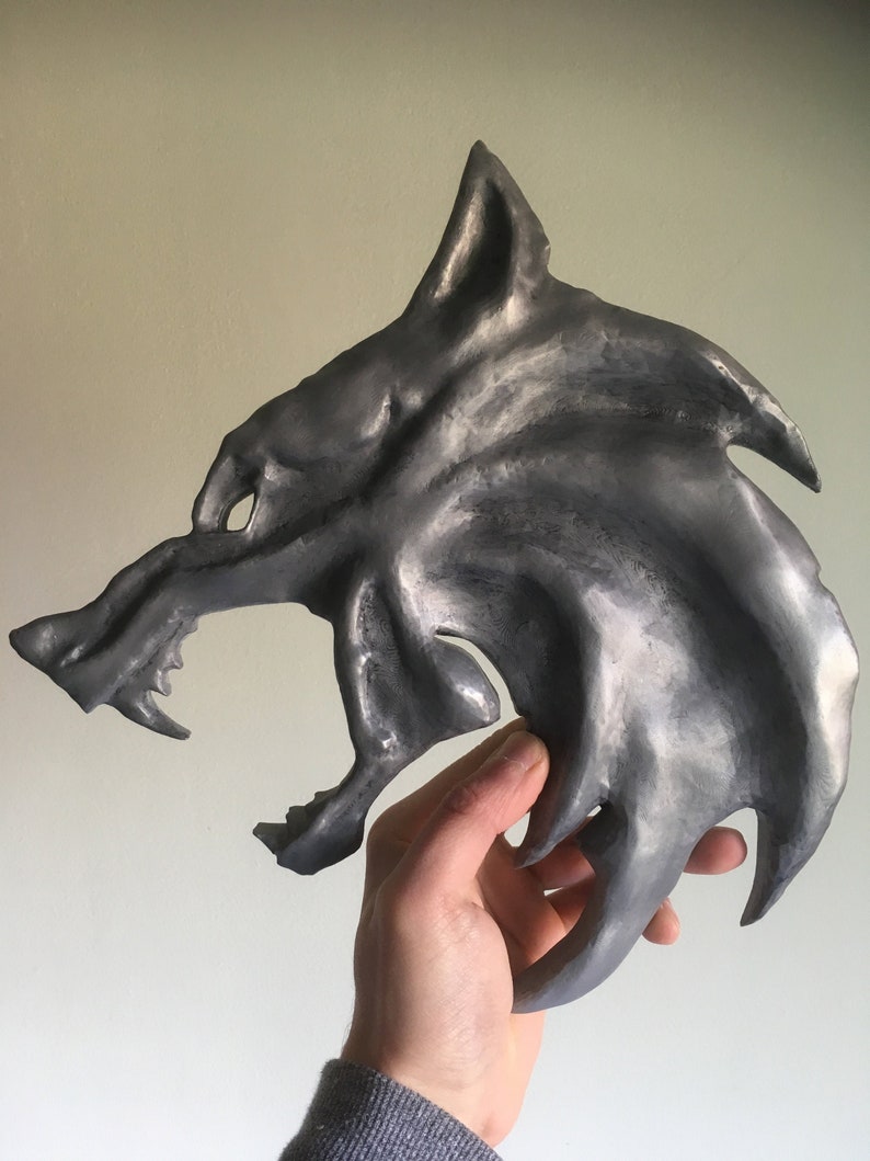 The Witcher Wall Art Large Wolf Head Cold Cast Metal | Etsy