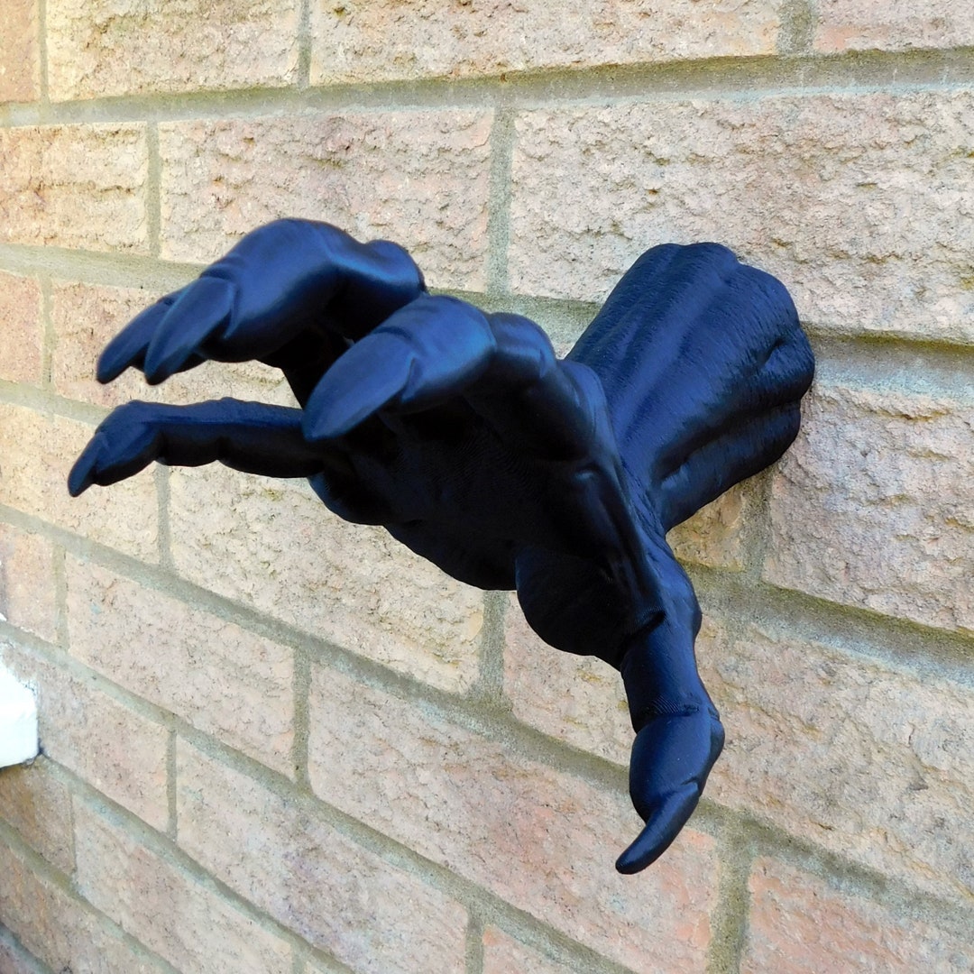 Wall Mounted Hand Devil Hand Designs Reaching From Wall - Etsy UK