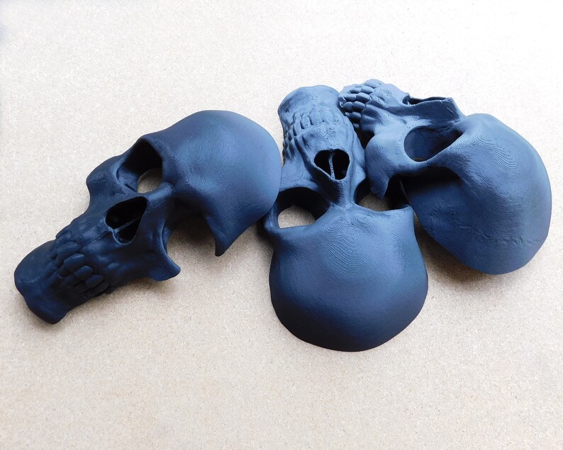 Full Size Human Skull Decor, Set of 3, Wall Mounted Gothic Home Décor ...