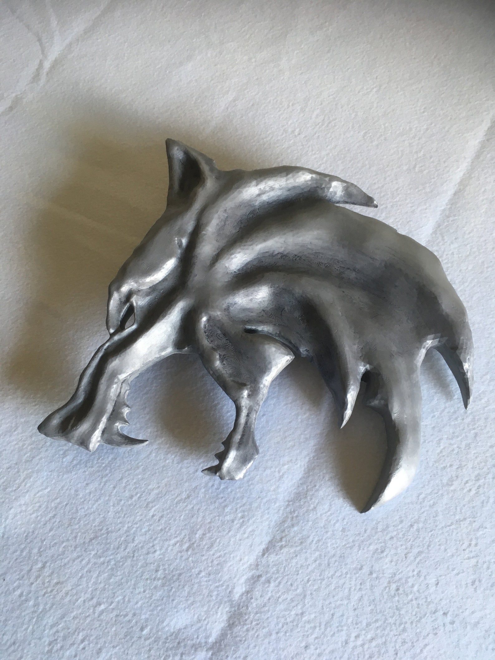 The Witcher Wall Art Large Wolf Head Cold Cast Metal | Etsy