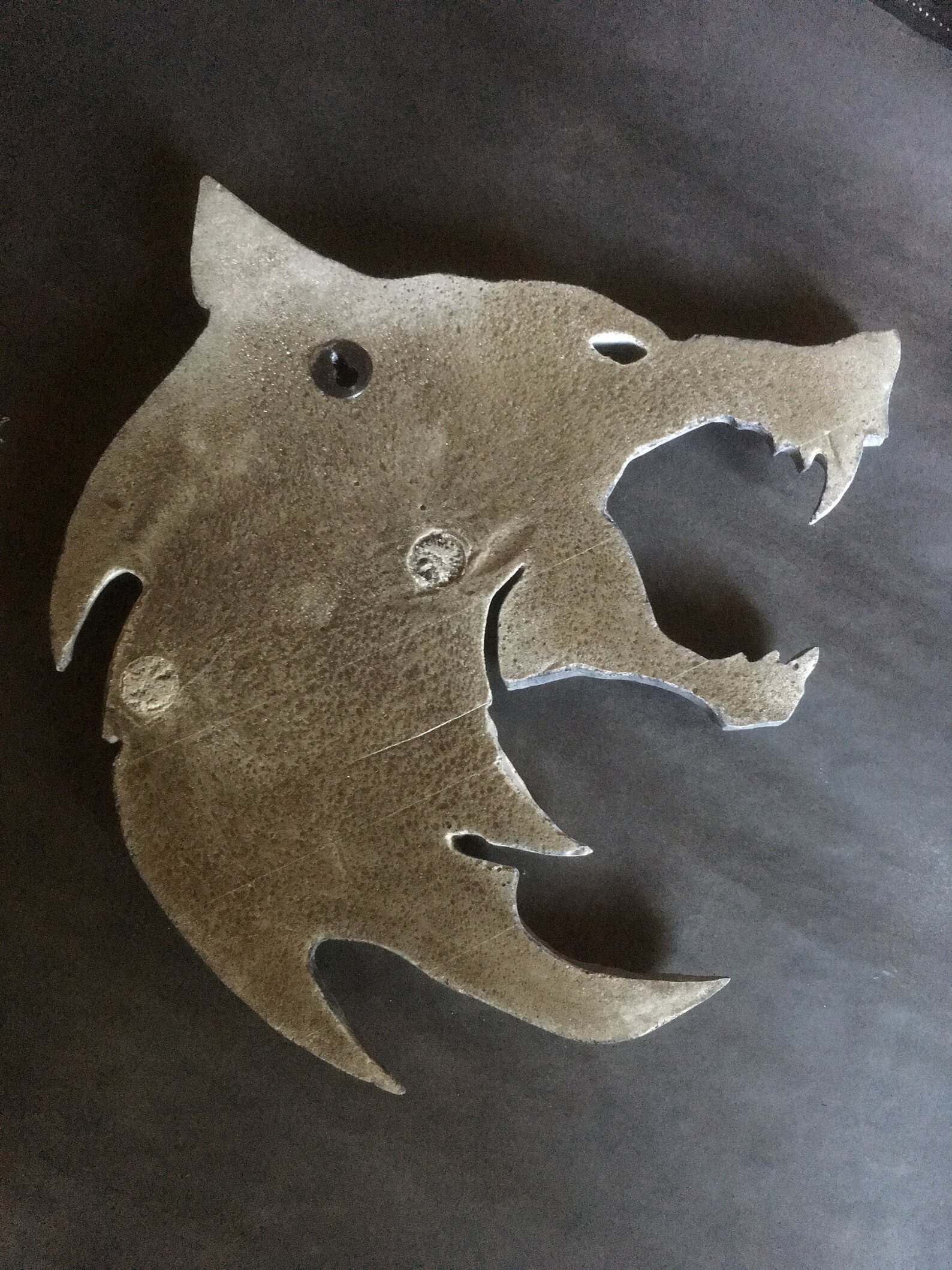 The Witcher Wall Art Large Wolf Head Cold Cast Metal | Etsy