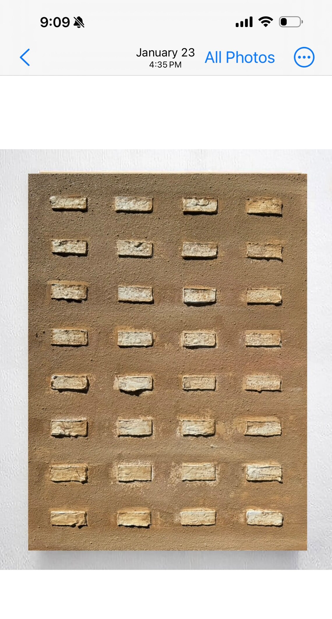 Wabi Sabi Rust Geometric Heavy Impasto Texture Abstract Painting, 3D ...