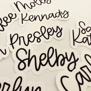 Custom Cursive Name Sticker: Personalized Water Bottle Label - Etsy