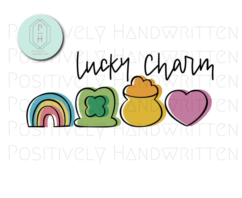 Lucky Charm PNG Bundle. 3 St. Patricks Day Designs for - Etsy