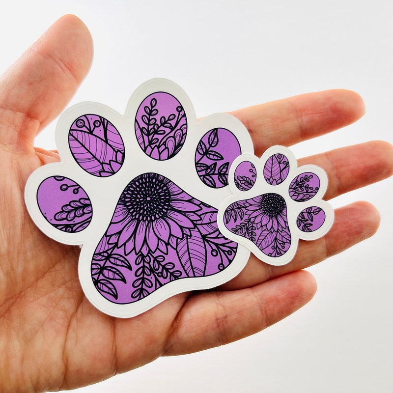 Boho Paw Print Sticker - Etsy