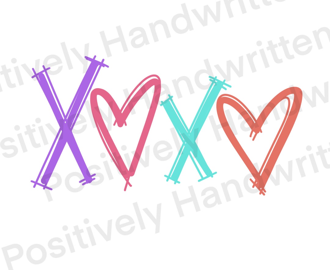 Valentines Day PNG. Patel, Color XOXO Cute Cricut File. Unique ...