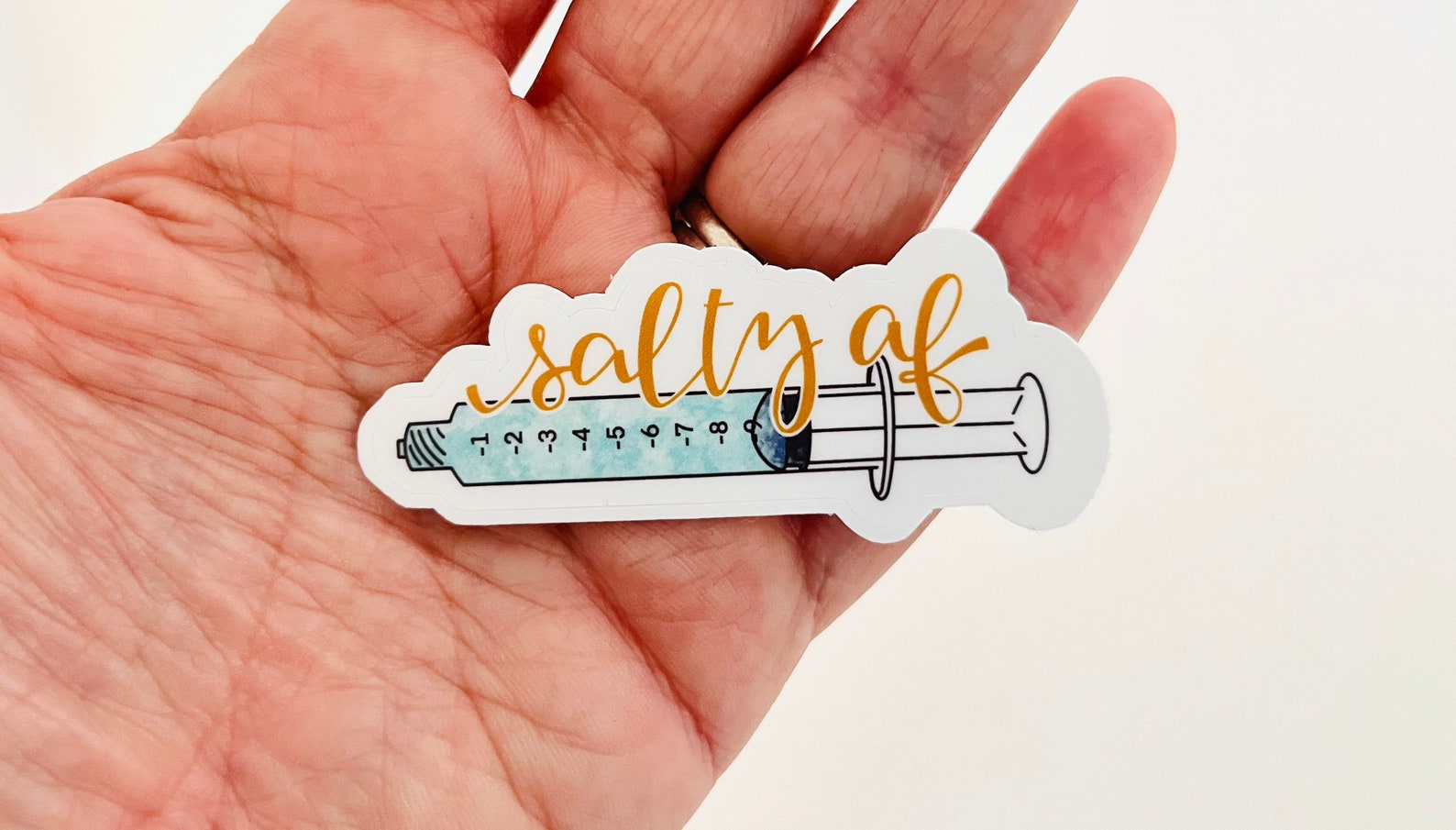 Funny Saline Flush Vinyl Sticker. Stocking Stuffer. Gift for - Etsy