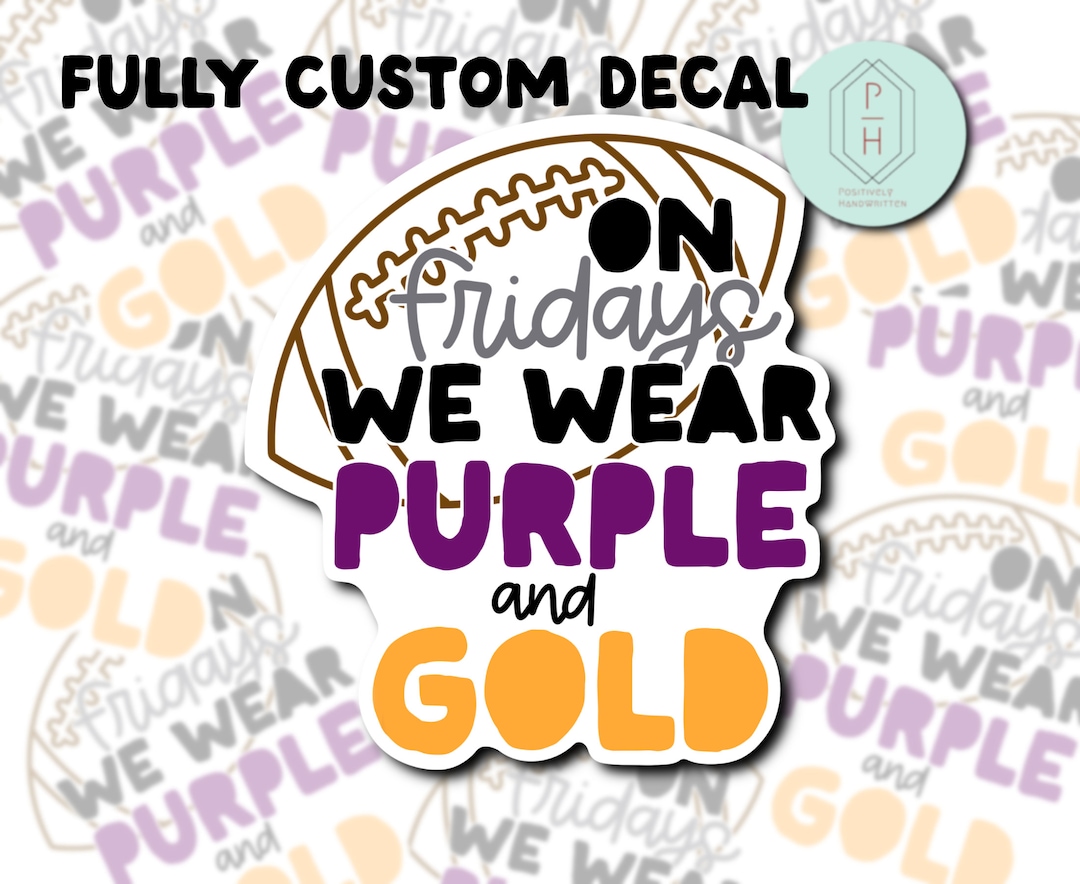 Custom Football Bumper Sticker | Team Gift, Stocking Stuffer | School ...