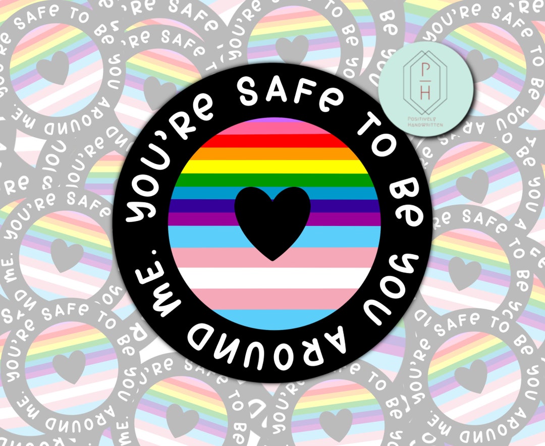 LGBTQ+ Ally Sticker: Progress Pride, Trans Flag - Water Resistant Decal ...