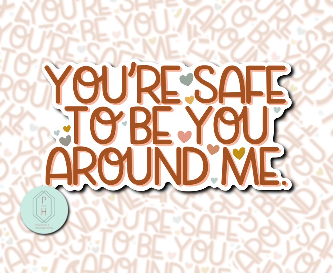 Youre Safe With Me. Neutral Aesthetic Ally Sticker LGBTQ Water ...
