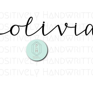 Handwritten, Hand-lettered Names- Olivia Bundle | PNG Cut Files for ...