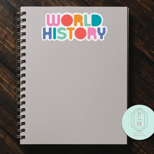 Bright Colored School Subject Label Stickers | for Notebooks and School ...