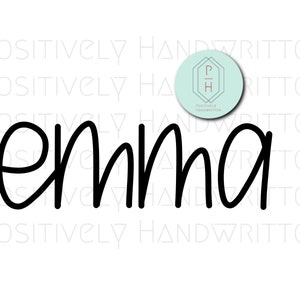 Handwritten, Hand-lettered Names- Emma Bundle | PNG Cut Files for ...