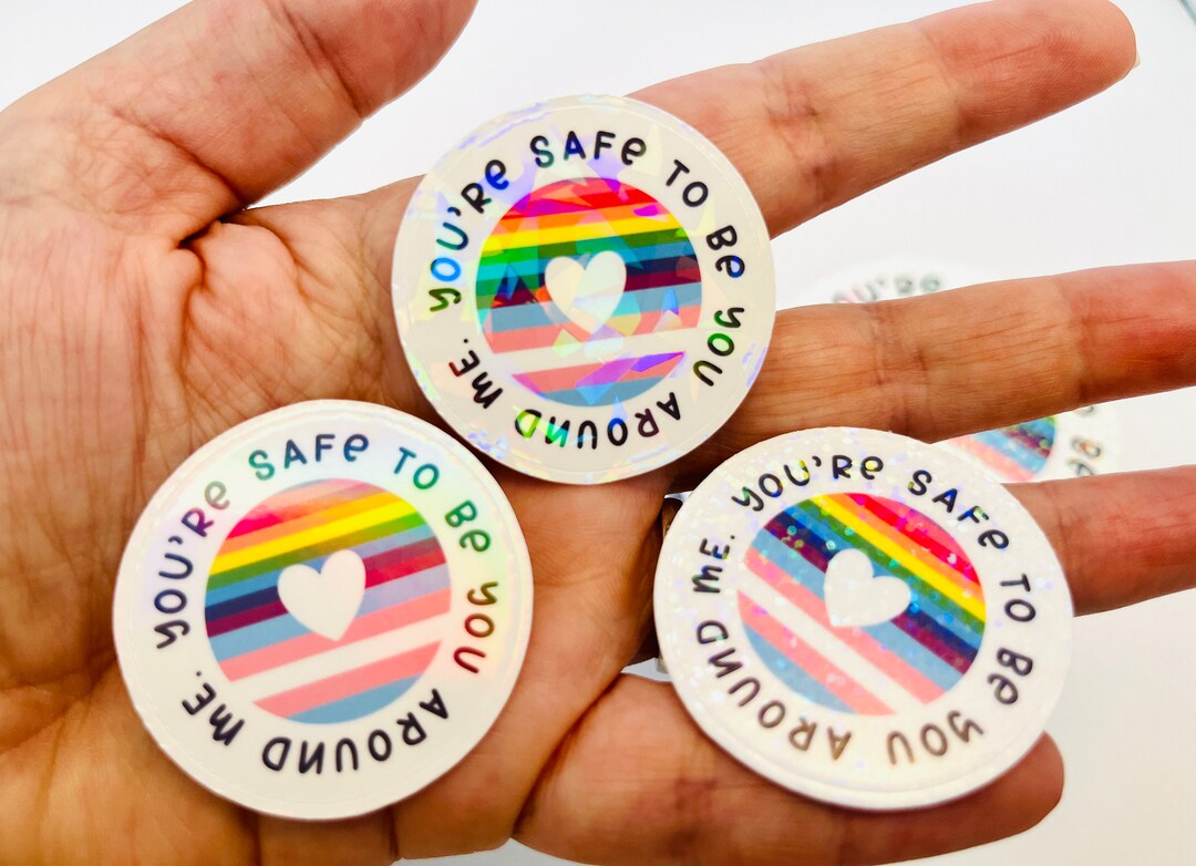Progress Pride Flag Holographic Sticker: LGBTQ+ Ally Decal - Etsy